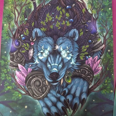 Blue Ghost of the Pridemother Druid Tapestry 150cm X 130cm - Etsy