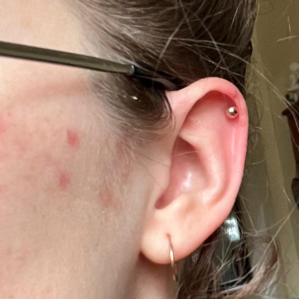 16g Teardrop Medusa Ring • Lippy Loop Labret • Surgical Steel Lip Ring ...