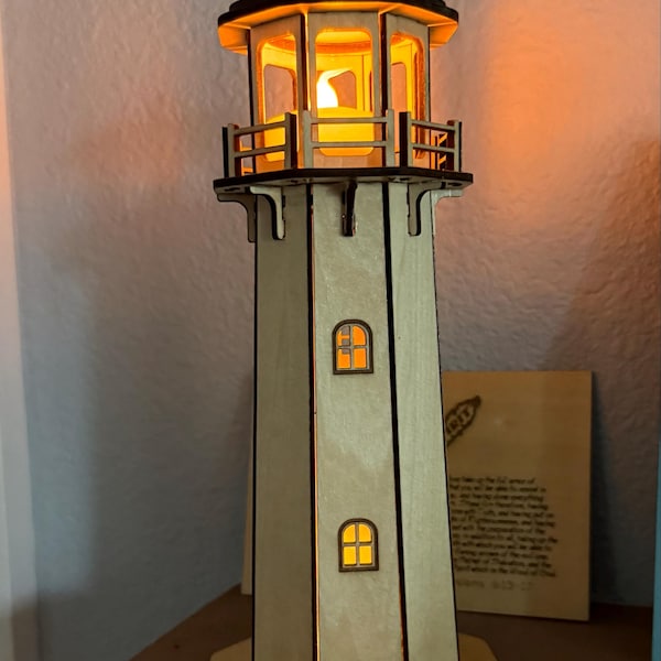 Lighthouse Laser Cut File - Digital Download - SVG - DXF - Lantern, 3D ...