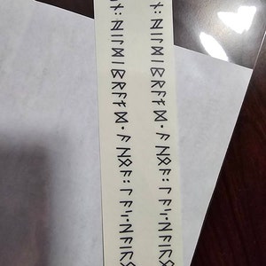 Ubbe Vikings Temporary Tattoo for Cosplayers. 2 Copies Vertical Line of ...