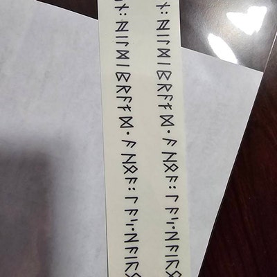 Ubbe Vikings Temporary Tattoo for Cosplayers. 2 Copies Vertical Line of ...