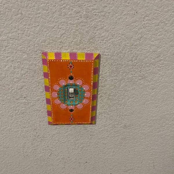 Hand Painted Two Plug Outlet Cover by Lynn Mcgrath "periwinkle" - Etsy