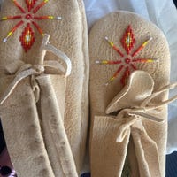 Handmade Traditional *ancient Burst* Beaded Moccasins - Buckskin - Etsy ...