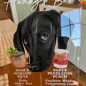 Dog Signature Drink Sign Dog Bar Acrylic Sign Open Bar - Etsy