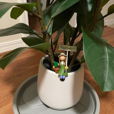 Cat Pot Sitter / Tuxedo Cat / Flower Pot Sitter / Cat Pot Hugger / Cat Lover Gift / Cat Pot ...