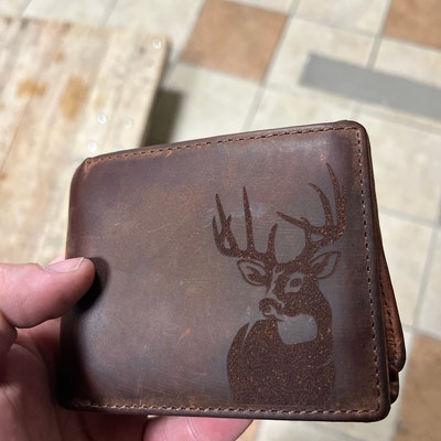 Mens Rustic Leather Fishing & Fish Wallet. Multiple Designs and ...