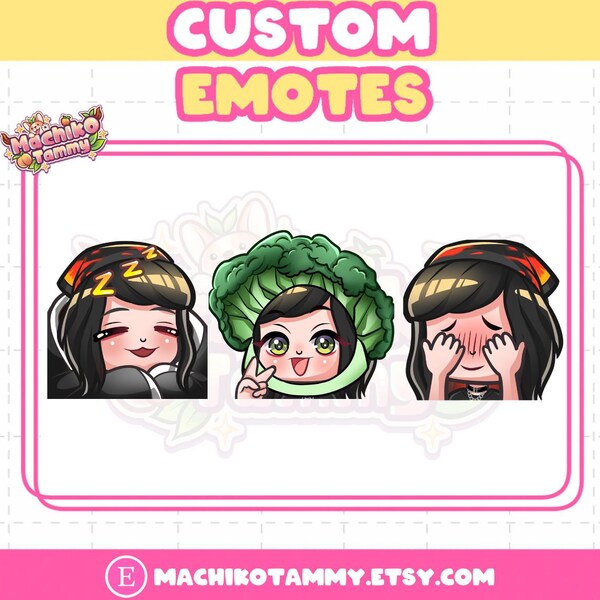Custom Pngtuber Chibi, Pngtuber Model, Chibi Emotes, Discord Twitch ...