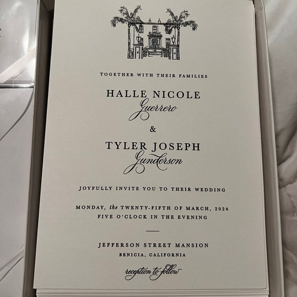 Printed Wedding Program, Folded Wedding Program, Modern Program ...