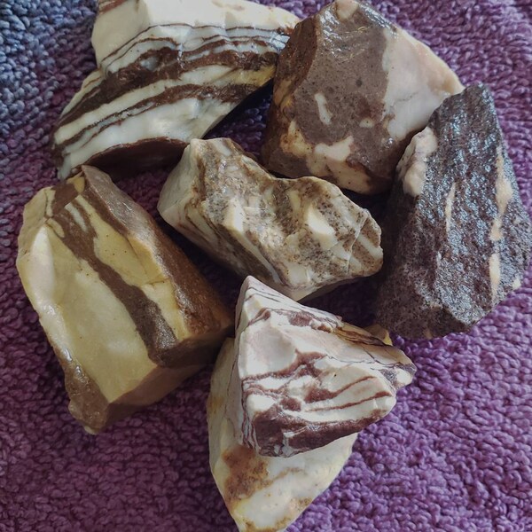Zebra Jasper Gemstone, One Stone or a Baggy, Rough Zebra Jasper, Raw ...