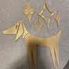 Mid Century Modern Atomic Dog With Set of 4 Eames Style Starbursts 3D ...