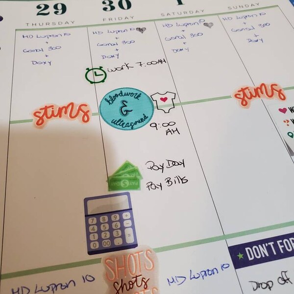 DIGITAL FET Planner Set, IVF, Frozen Transfer - Etsy