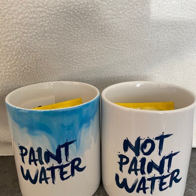 Paint Water & Not Paint Water Pots Brushes Pot Funny Gift for Painters ...