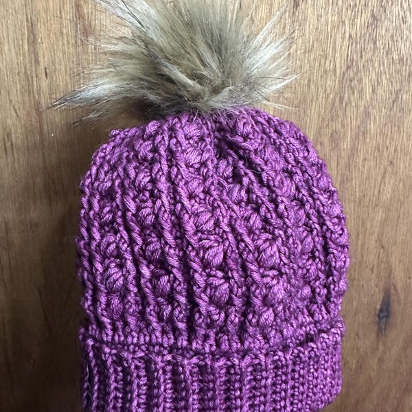 CROCHET PATTERN & VIDEO/ Snuggle Season Beanie, Puff Post Stitch Winter ...