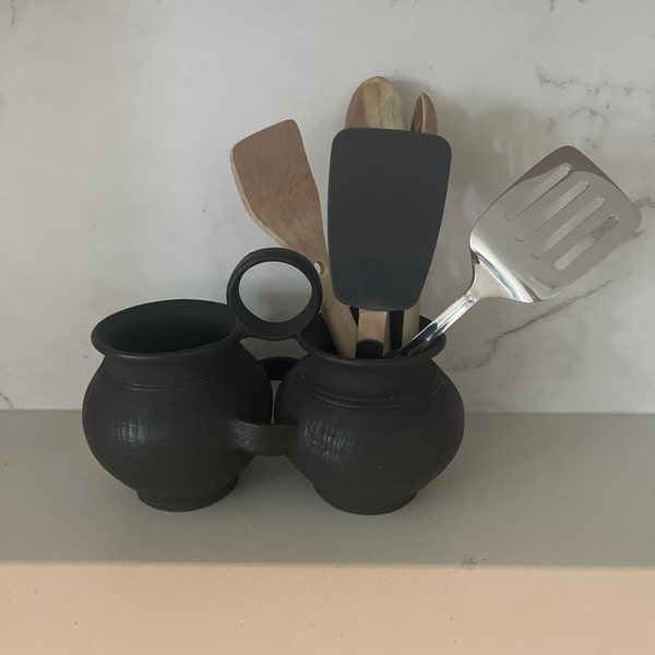 Double Clay Pot, Double Vase, Wabi Sabi Ceramics Vase, Antique Pottery ...