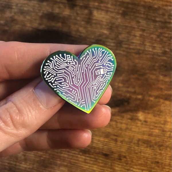 Heart Circuit - Enamel Pin - Etsy