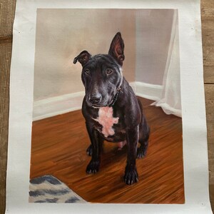 Pet Portrait Custom Dog Painting from Photo Realistic Pet | Etsy
