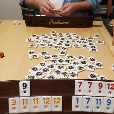 Oval Rummikub Set Rummikub Racks With Personalized Tiles Rummikub Set ...