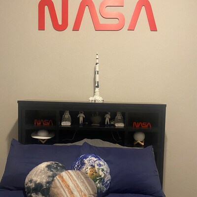 NASA Sign Cutout NASA Letters Boys Room Decor Space Decor Large Wall ...