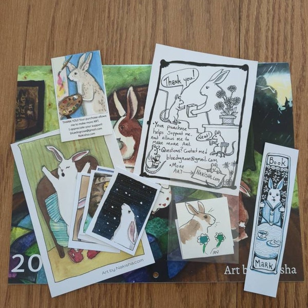 Large Print - Dancing Rabbits - Fine Art Rabbit Painting Print, Wedding ...