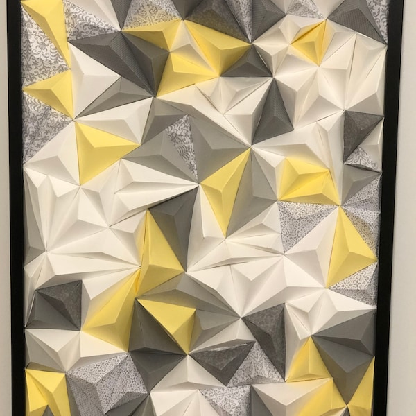 XL | Ridges | Papercraft | 3D Paper Poster | DIY | Template ...