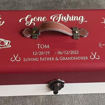 Red Tackle Box Urn - Etsy