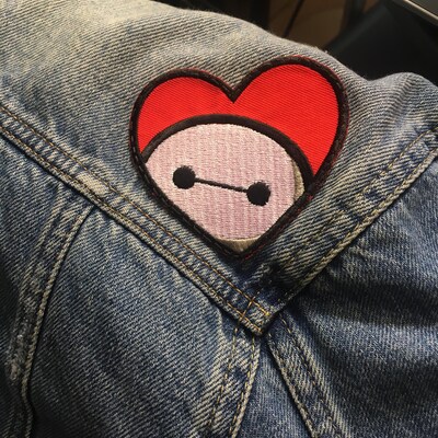 Big Hero 6 Baymax Heart Patch Disney Child's Outfit Embroidered Iron on Applique - Etsy