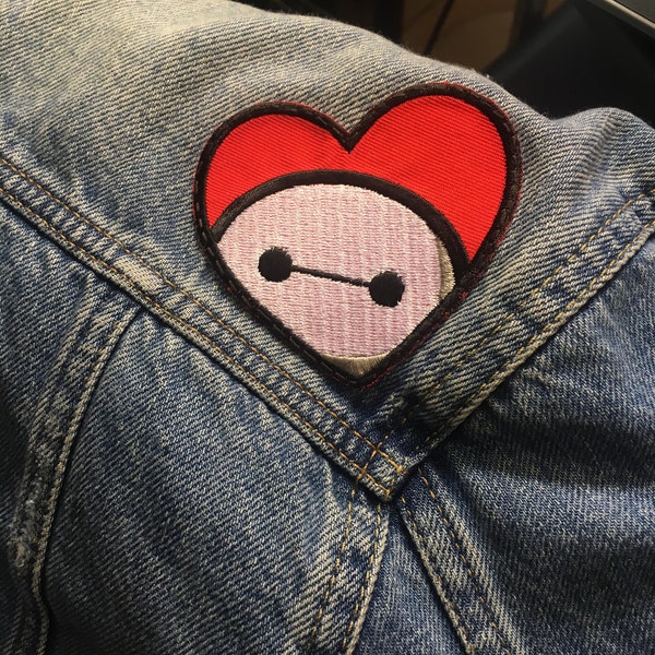 Big Hero 6 Baymax Heart Patch Disney Child's Outfit Embroidered Iron on ...