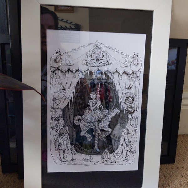 Rectangle White Wooden Shadow Deep Box Display Frame Choose Size Mount ...