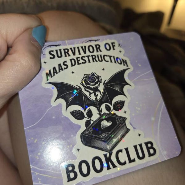 Survivor of Maas Destruction Book Club Holographic Sparkly Sticker ...