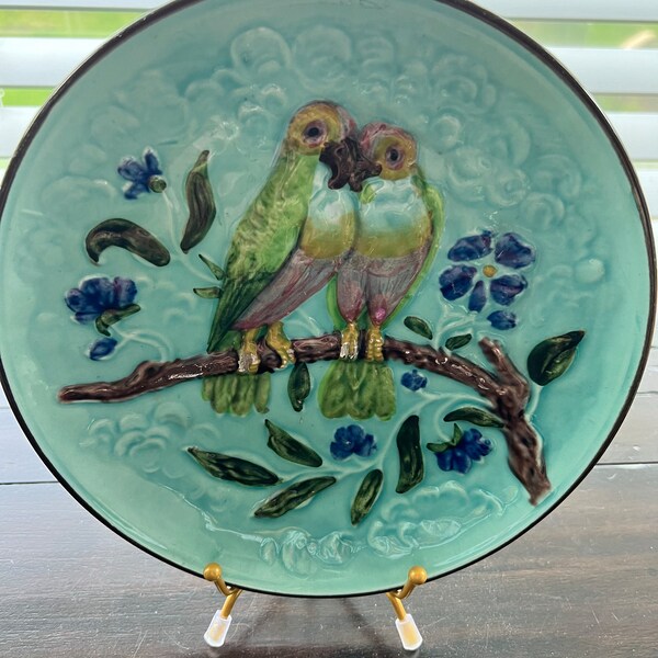 Chic & Shabby Large Antique French Blue and White Marbled Enamel Water ...