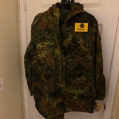 Original German Army Field Jacket Parka Military Issue Hooded Flecktarn ...