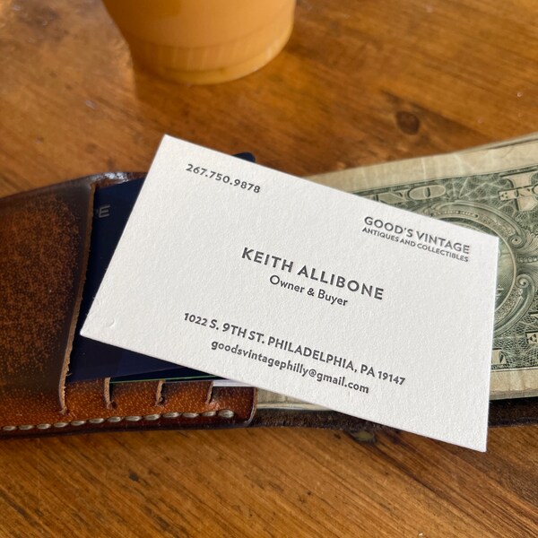 The Kennedy – Custom Letterpress Printed Calling Cards - Etsy