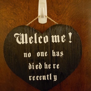 Welcome Sign Goth Home Decor Dark Humor Pastel Grunge Weird Stuff ...