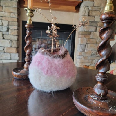 Plain Blue Glass Felt Necklace - Etsy