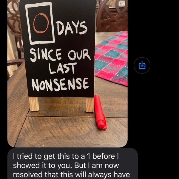 Days Since Our Last Nonsense Sign, the Office Chalkboard Sign, Stand ...