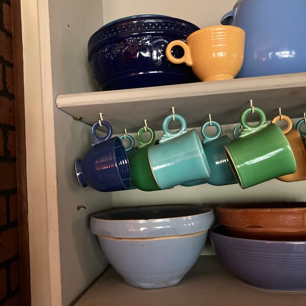 Vintage Fiesta Ware Turquoise Blue #7 Mixing or Nesting Bowl Fiestaware ...