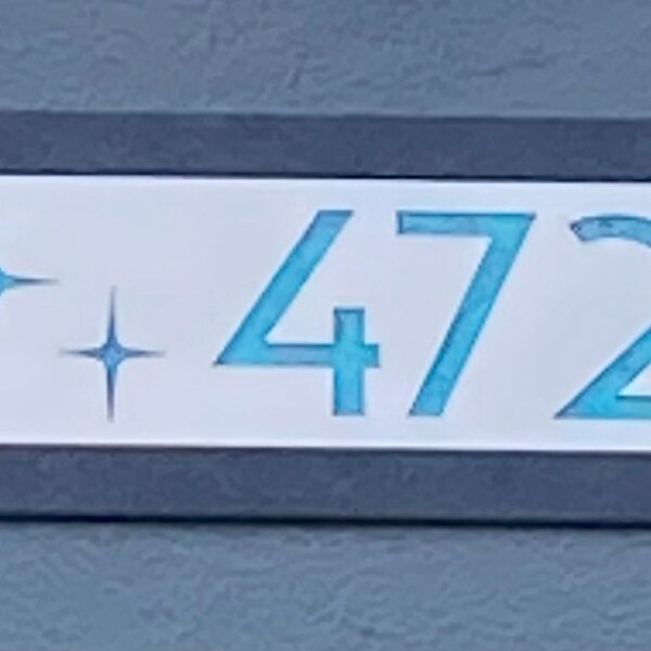 Mid Century Modern HOUSE NUMBERS Atomic Star Address Plaque - Etsy