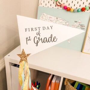First Day of School Flag PRINTABLES Preschool Through 6th | Etsy