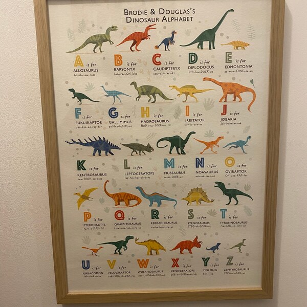 Dinosaur Alphabet Print, Toddler Room Decor, Classroom Decor, Perfect ...