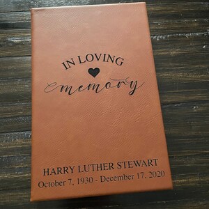 Custom Memory Journal Remembrance Gifts Memorial Book in Loving Memory ...