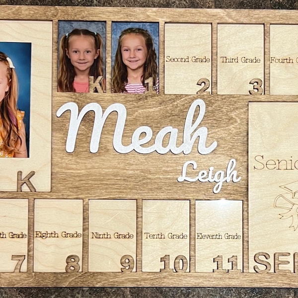 Personalized School Years Picture Frame | Pre-k Through Graduation ...