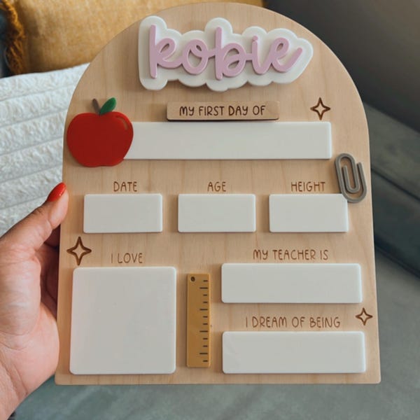 First Day of School Sign | Changeable Back to School Sign ...