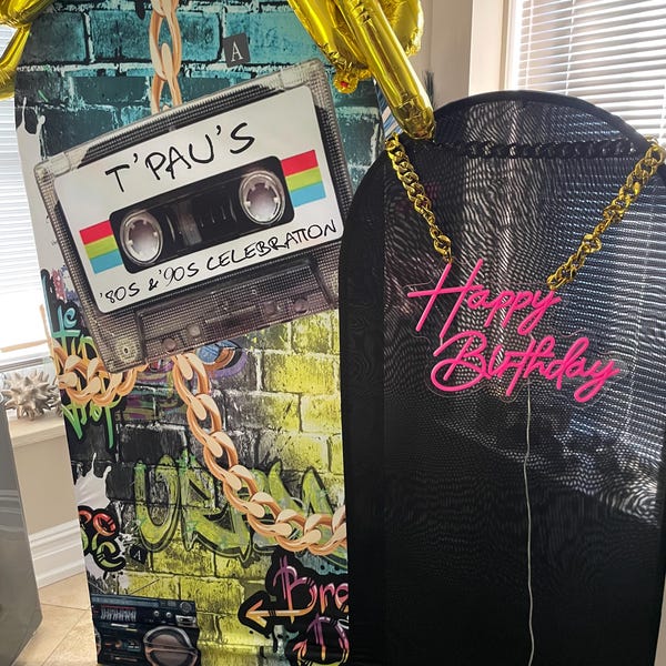 Hip Hop Arch Covers 80s 90s Arched BACKDROP Cassette Graffiti Chiara ...