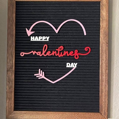Happy Valentine's Day Letter Board Icons Hearts, Hugs and Kisses Love ...