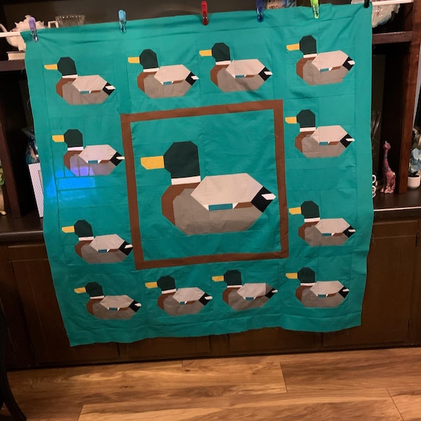 Mallard Duck Animal Camping Hunting Quilt Block PDF Pattern ...