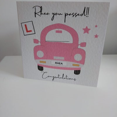 Passed Driving Test Card, New Learner Driver, Congratulations You've ...