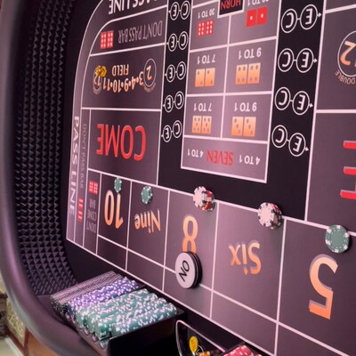 Off the Diamond Wall Craps Table With Folding Legs - Etsy