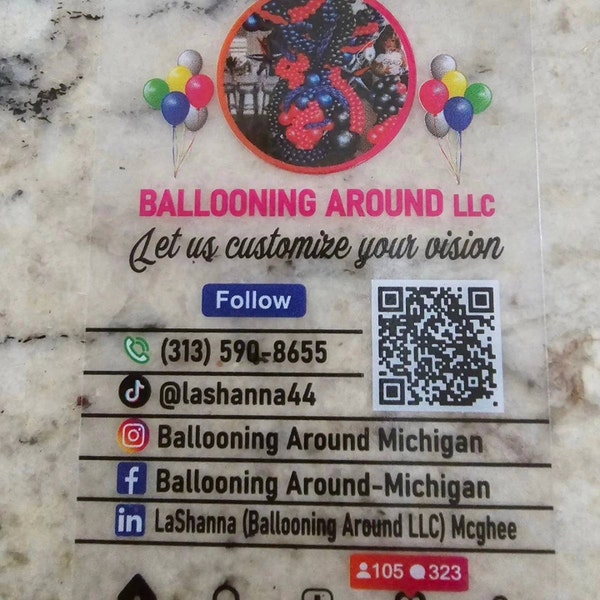 Transparent Business Card, Clear, QR Code, Pvc, Acrylic Frosty Plastic ...