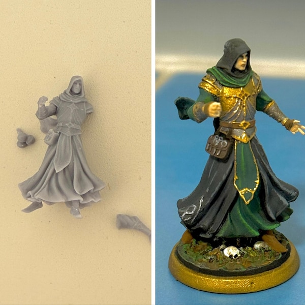 Elven Male Warrior | 3D Printed Miniature | 25mm Grid | Fantasy ...
