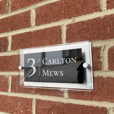 Contemporary Personalized Gift House Door Gate Address Sign - Etsy UK